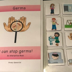 Germs and Washing Hands Interactive/adapted Books for Special Ed - Etsy