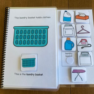 Laundry Vocabulary Life Skills Adaptive Booklet W Task Cards (special ...