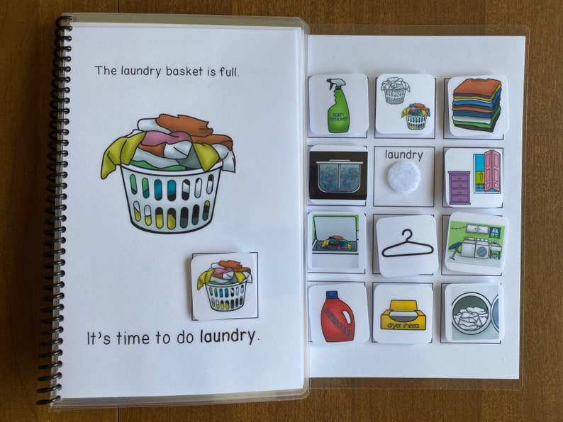 Laundry Task Analysis and Interactive Book for Special Ed With Bonus ...