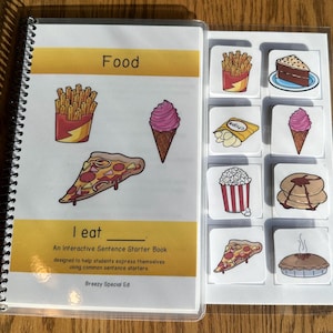 Fruits and Veggies and Food Sentence Starter Adapted Books (I Eat) - Etsy