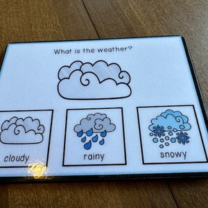 What is the Weather? Visual Task Cards (special Education) 60 Pc - Etsy
