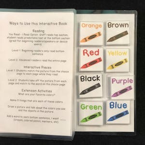 Sensory and Colors Sentence Starter Adapted Books (I Want) - Etsy