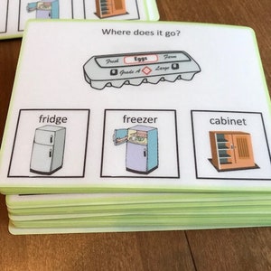Visual Task Cards - Where Do We Store Food? - Etsy