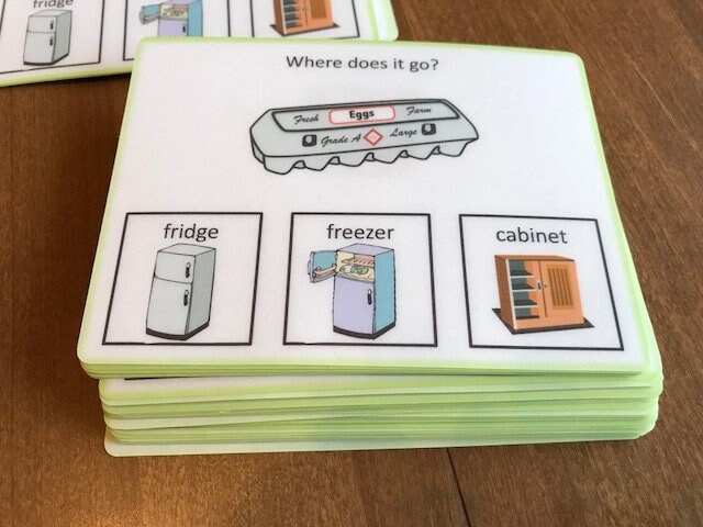 Visual Task Cards Where Do We Store Food - Etsy
