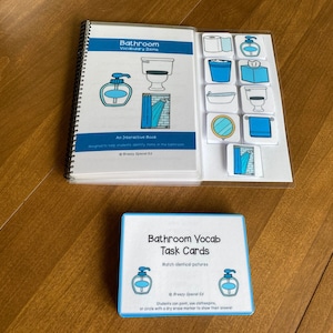 Bathroom Vocabulary Life Skills Adaptive Booklet W Task Cards (special ...