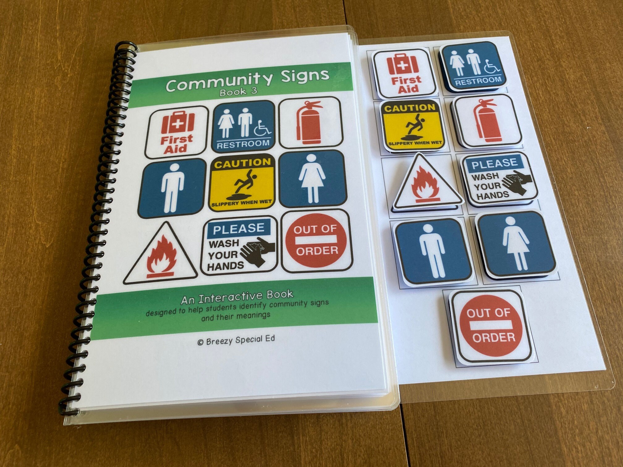 Community Signs Adapted Books for Life Skill Special Education (4 Pk ...