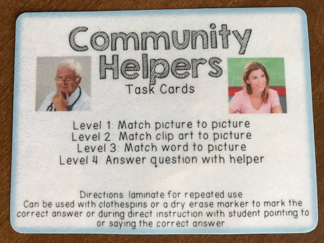 Community Helpers Mini Bundle Adapted Book With Task Cards | Etsy