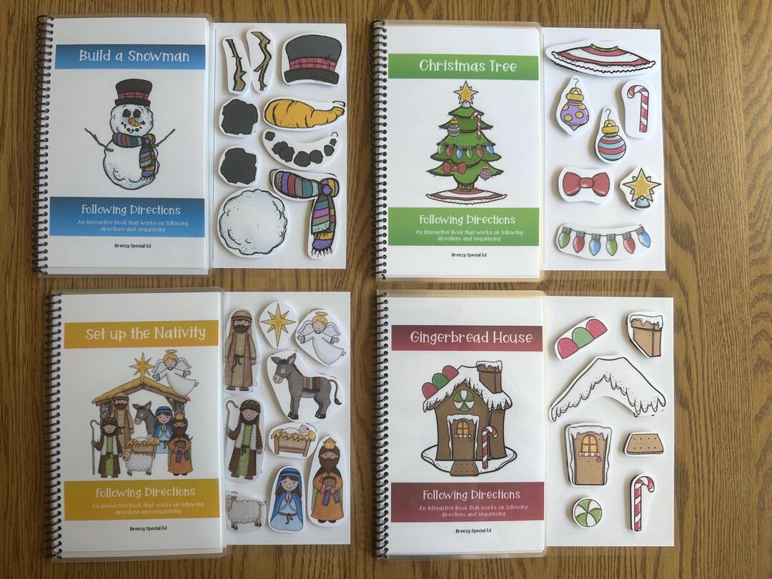 Christmas Adapted Books Following Directions + Sequencing for Special ...