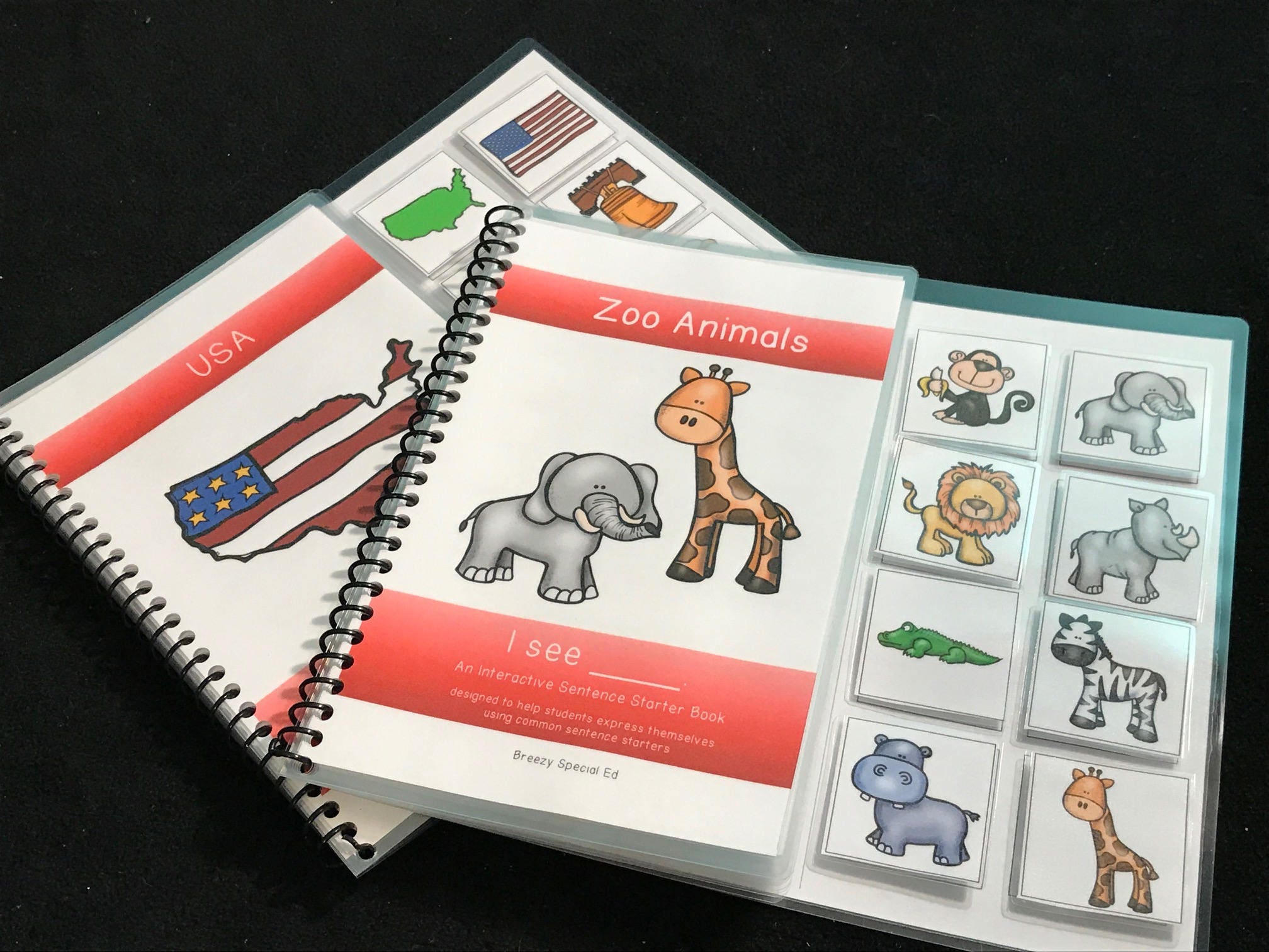 Zoo Animals and USA Sentence Starter Adapted Books I See - Etsy