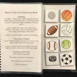 Sports and Games Sentence Starter Adapted Books (I Play) - Etsy