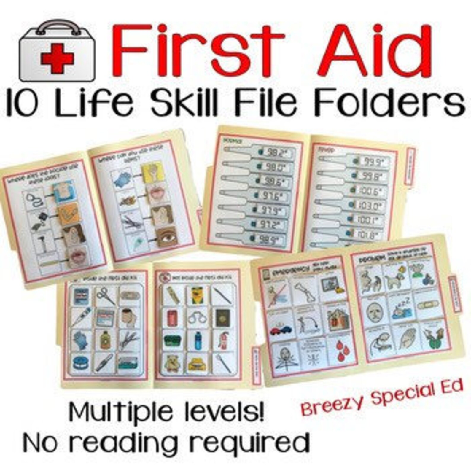 First Aid Life Skill File Folders for Special Education 10 - Etsy