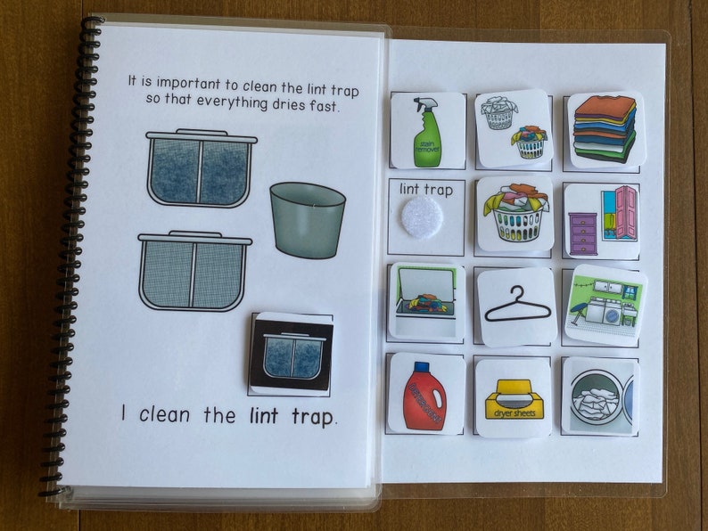 Laundry Task Analysis and Interactive Book for Special Ed With | Etsy