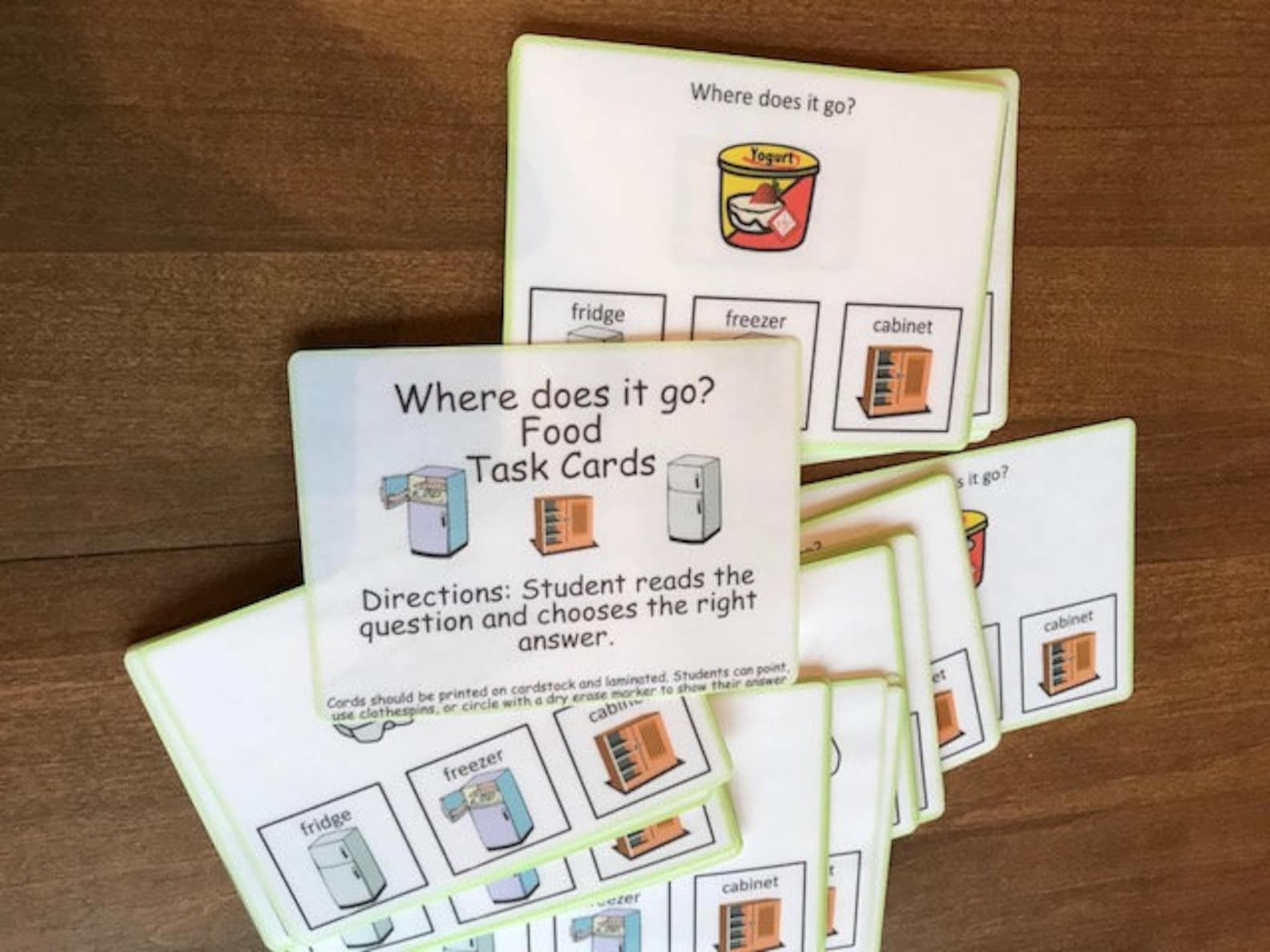Visual Task Cards Where Do We Store Food - Etsy