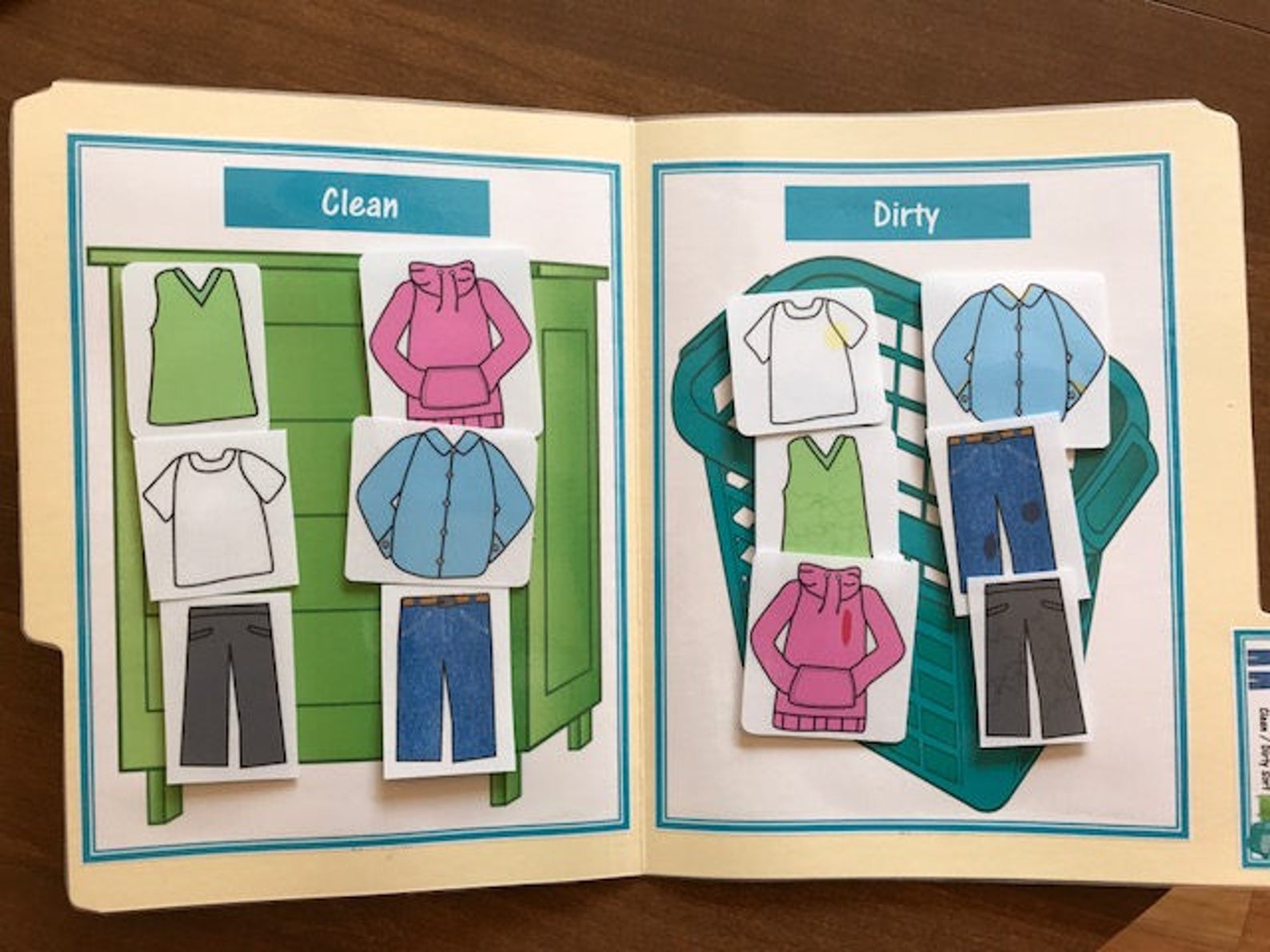 Laundry Life Skills File Folders for Special Education (breezy Special ...