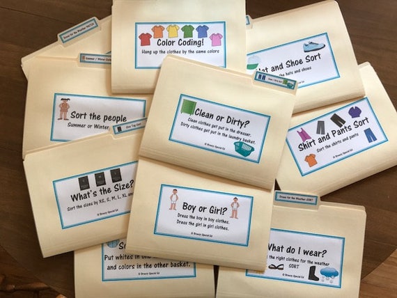 Laundry Life Skills File Folders for Special Education Breezy | Etsy