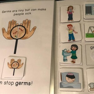 Germs and Washing Hands Interactive/adapted Books for Special Ed - Etsy