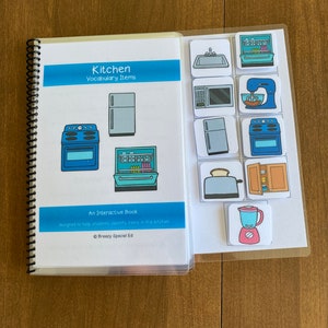 Kitchen Vocabulary Life Skills Adaptive Booklet W Task Cards (special ...
