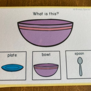 Dining Room Vocabulary Booklet and Task Cards (special Education and ...