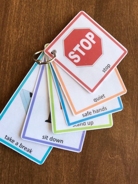 Visual Rules Keychain/lanyard for Special Education - Etsy