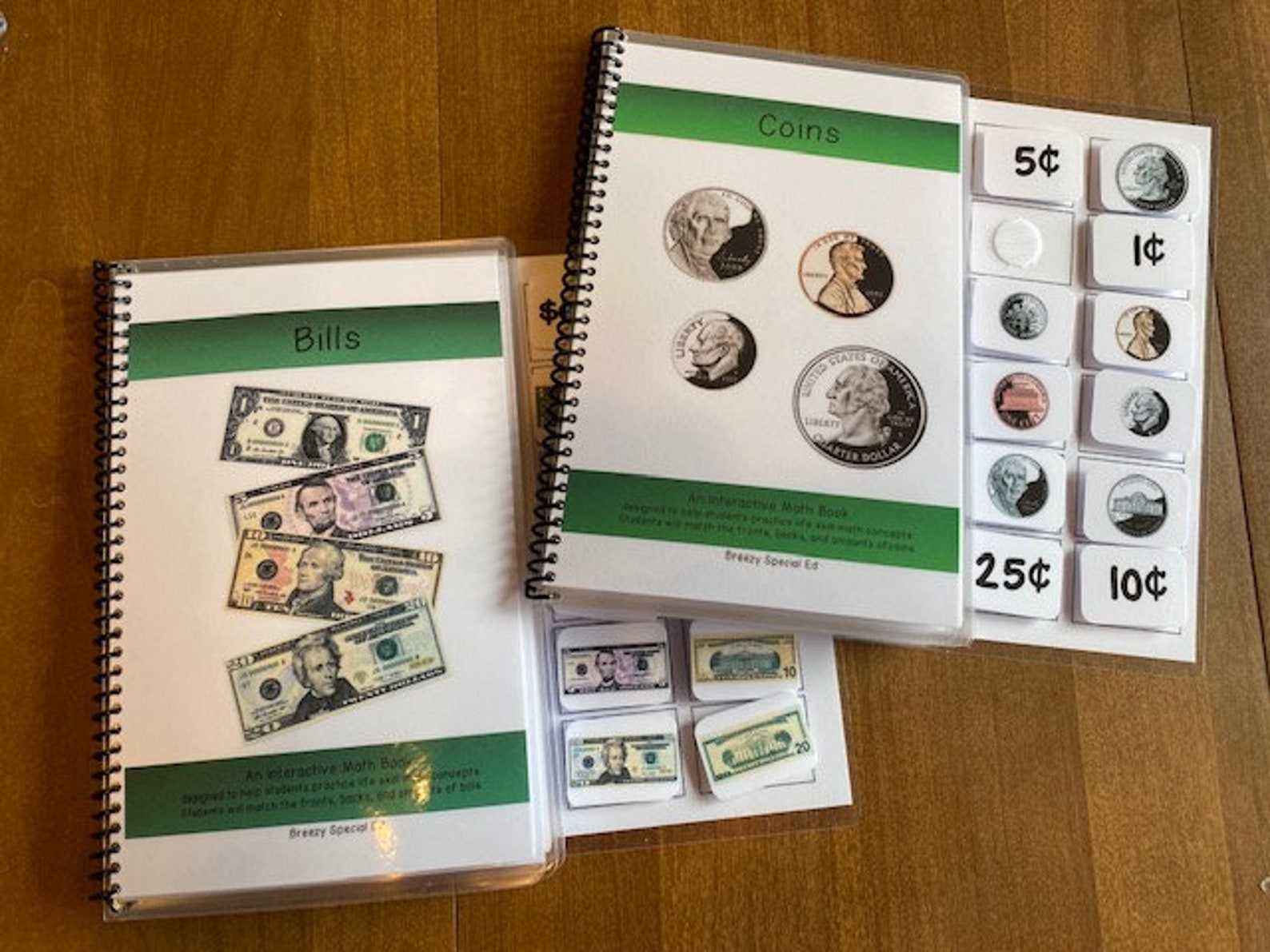 Money Bills/coins ID Adapted Books for Special Education - Etsy
