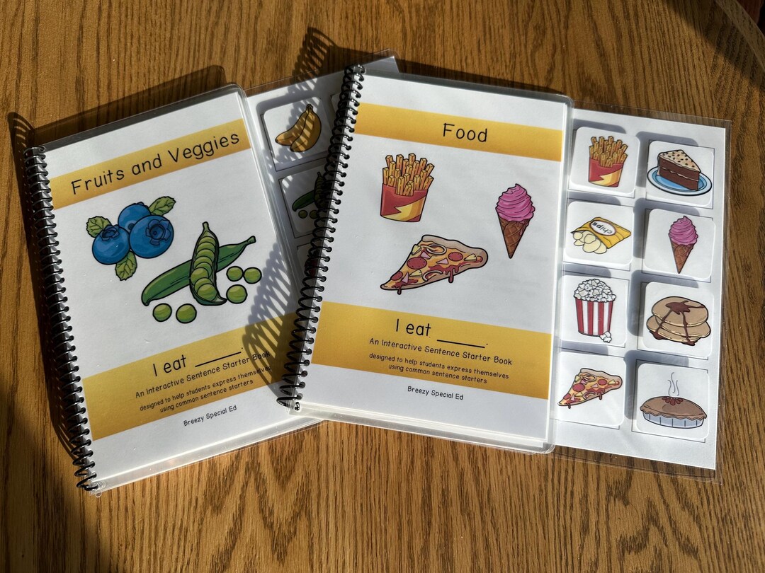 Fruits and Veggies and Food Sentence Starter Adapted Books (I Eat) - Etsy