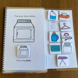 Laundry Vocabulary Life Skills Adaptive Booklet W Task Cards (special ...