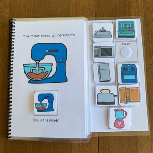 Kitchen Vocabulary Life Skills Adaptive Booklet W Task Cards (special ...
