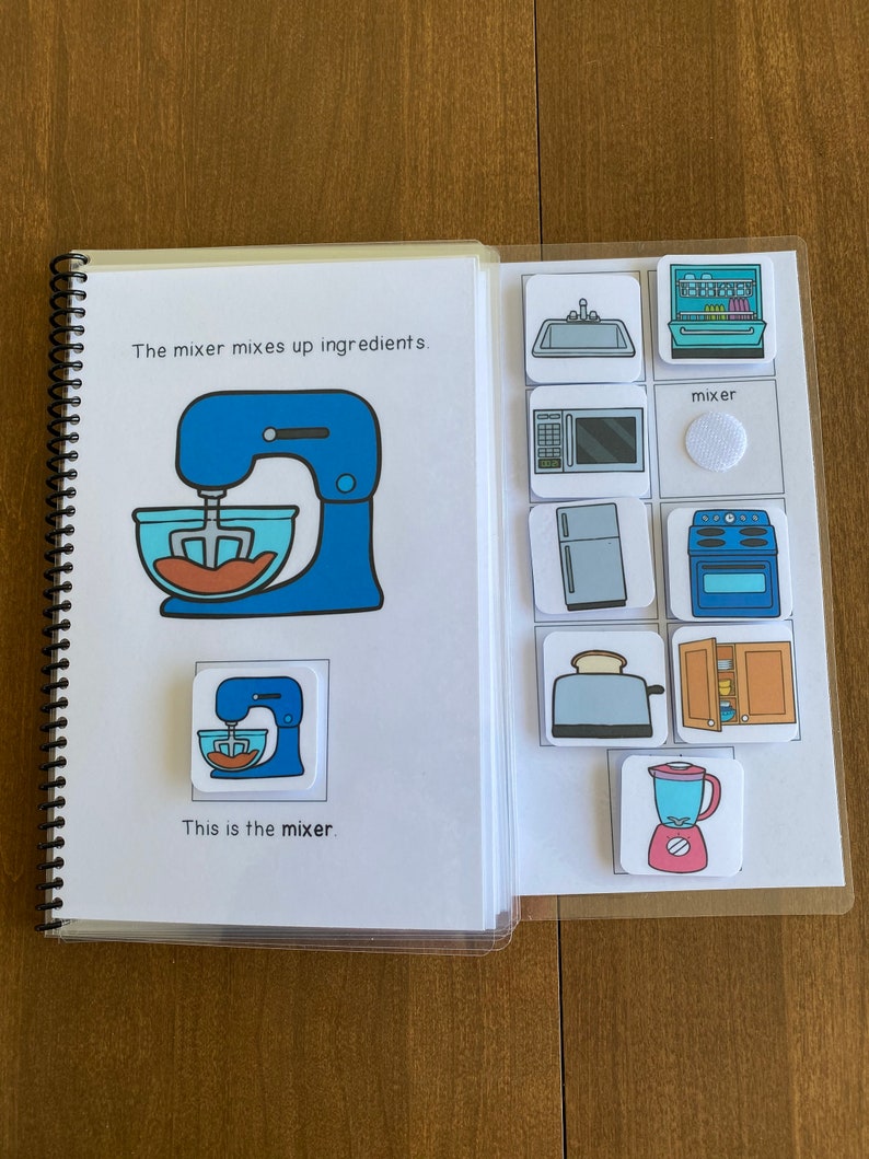 Kitchen Vocabulary Life Skills Adaptive Booklet W Task Cards | Etsy