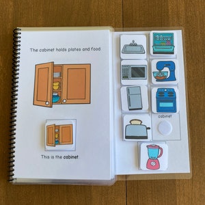 Kitchen Vocabulary Life Skills Adaptive Booklet W Task Cards (special ...