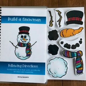 Christmas Adapted Books Following Directions Sequencing for Special Ed ...