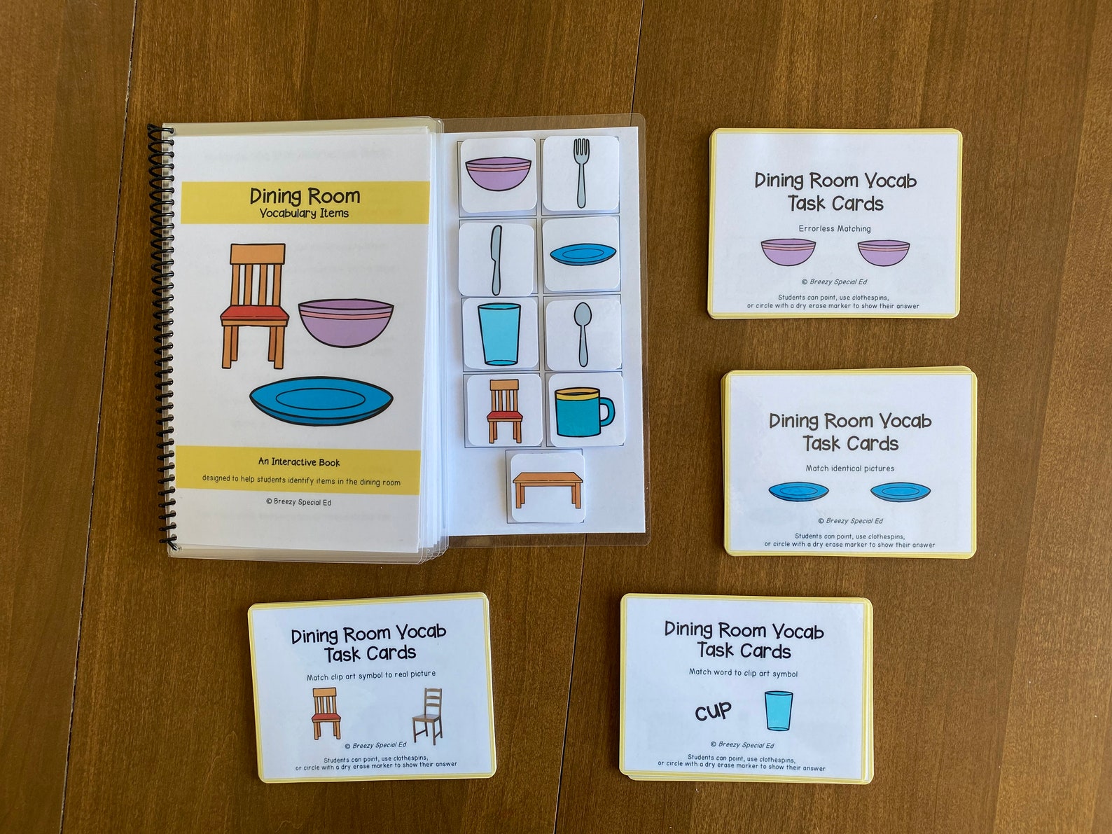 Dining Room Vocabulary Booklet and Task Cards special - Etsy