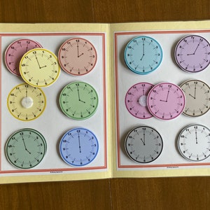 Telling Time File Folders for Special Education With Color Support (10 ...