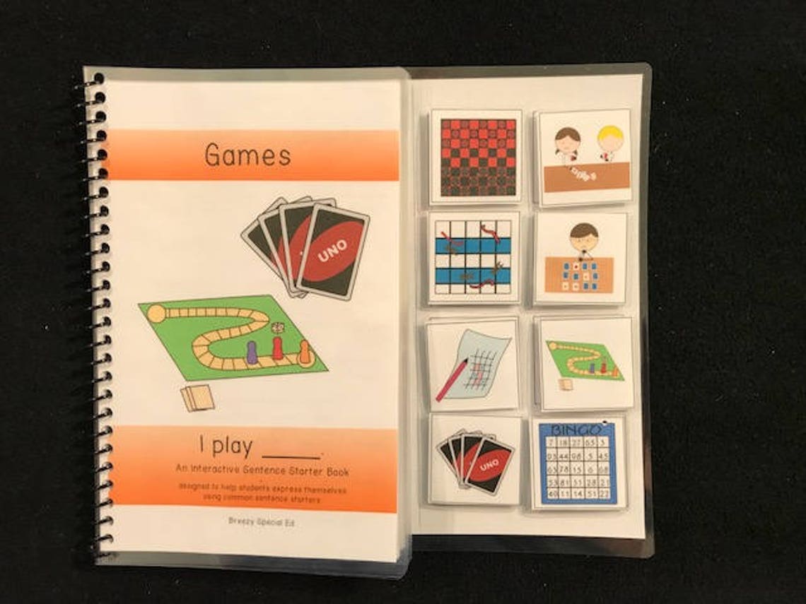 Sports and Games Sentence Starter Adapted Books I Play | Etsy