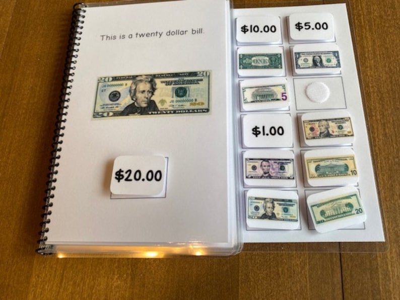 Money Bills/coins ID Adapted Books for Special Education - Etsy