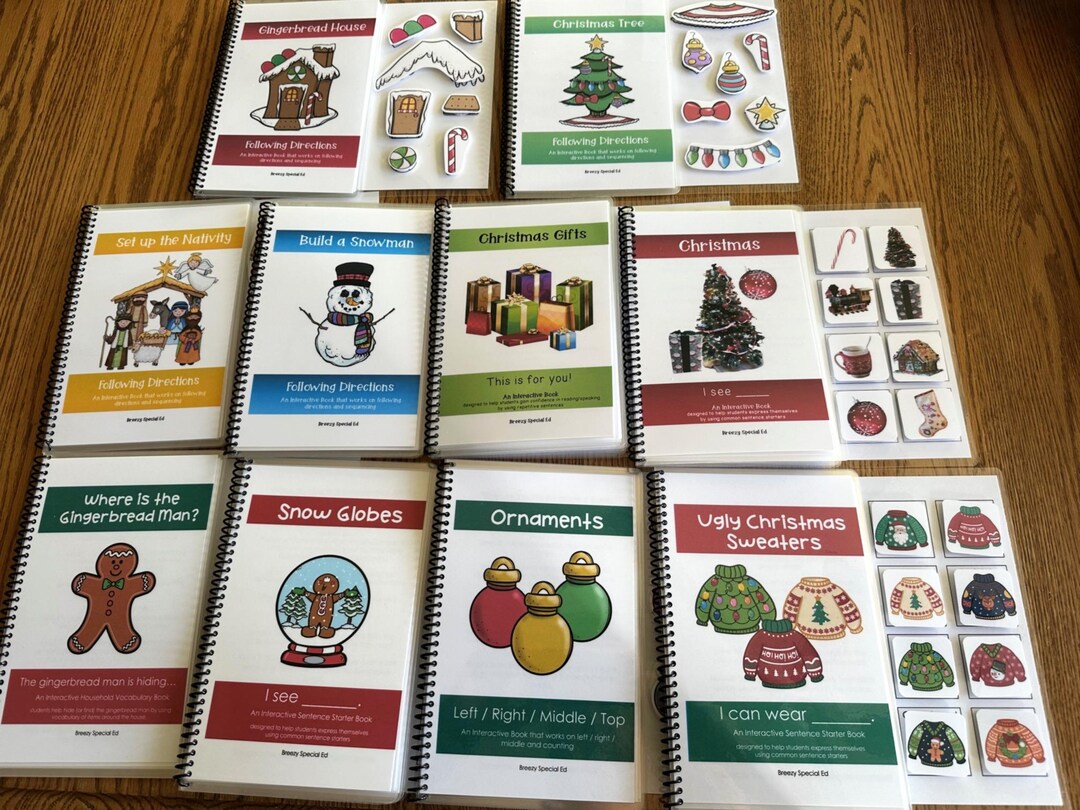 Christmas Adapted Book Bundle for Special Ed (10 Pk) - Etsy