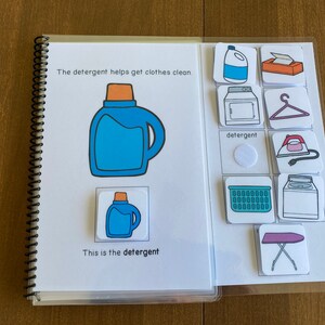 Laundry Vocabulary Life Skills Adaptive Booklet W Task Cards (special ...