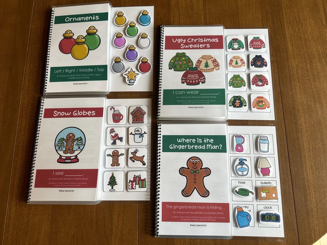 Fully Prepped Christmas Interactive Adapted Books for Special Education ...