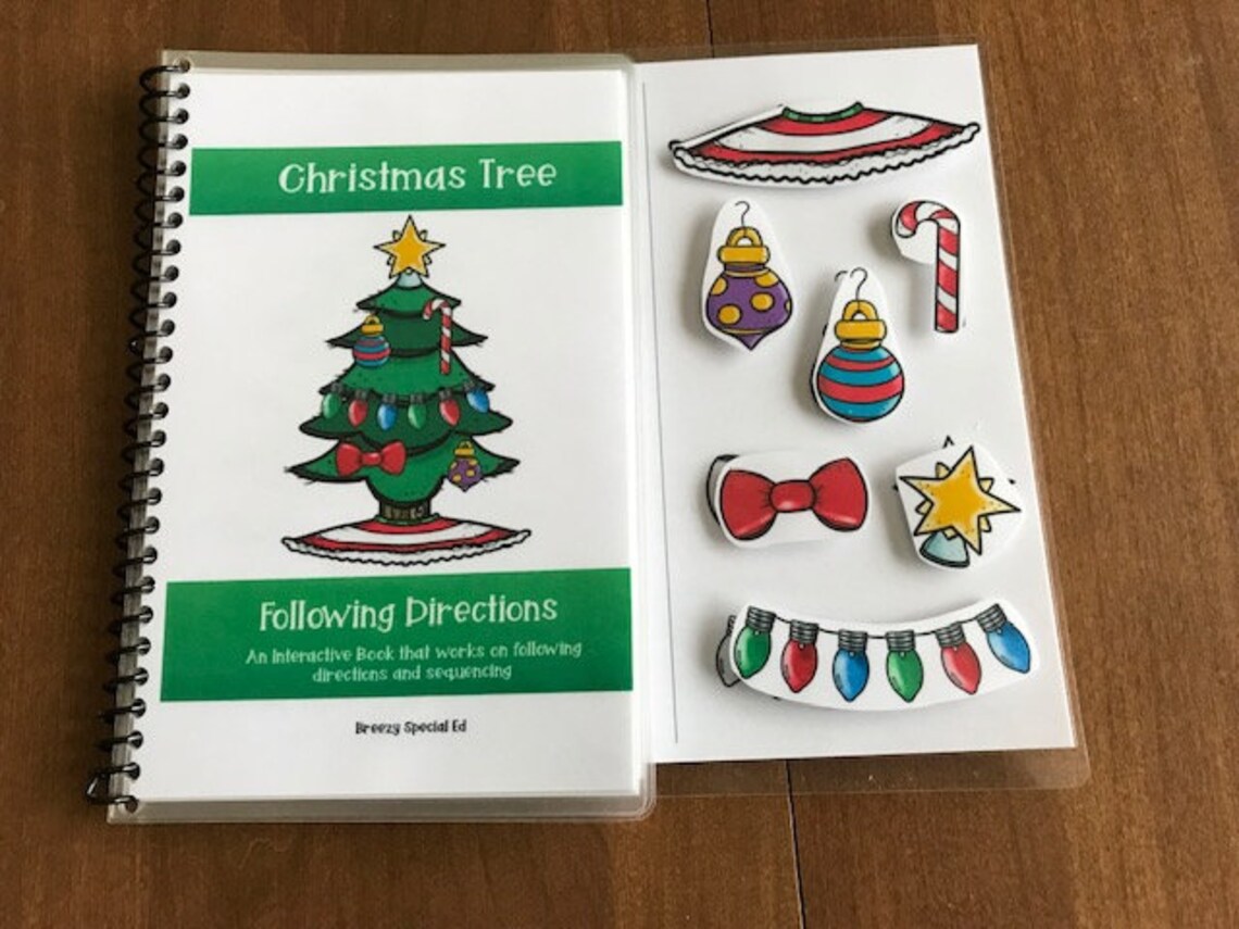 Christmas Adapted Books Following Directions Sequencing for | Etsy