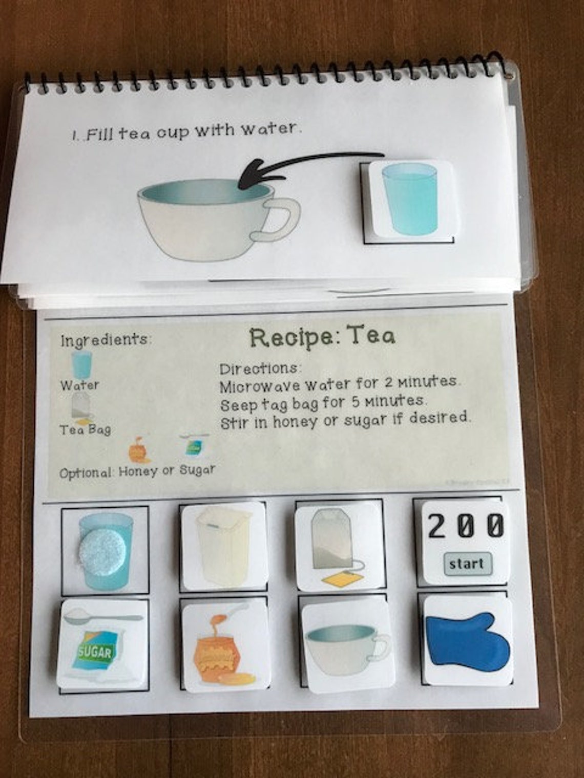 Interactive Cooking Lessons/visual Recipes: Hot Cocoa and Tea | Etsy