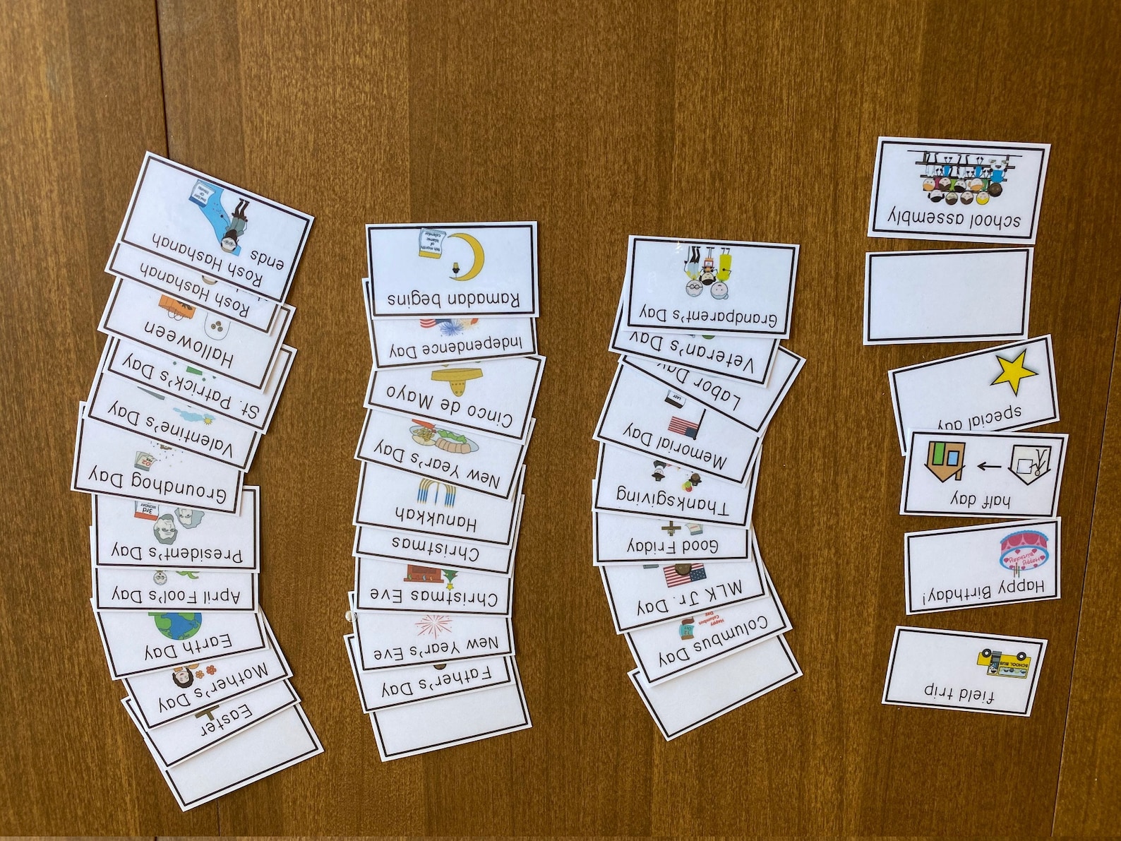 Color Coded Calendar Visuals for Special Education With Bonus ...