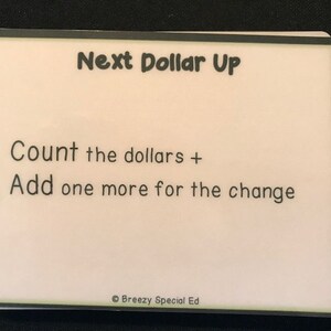 Next Dollar up - Money Math Task Cards for Special Education - Etsy