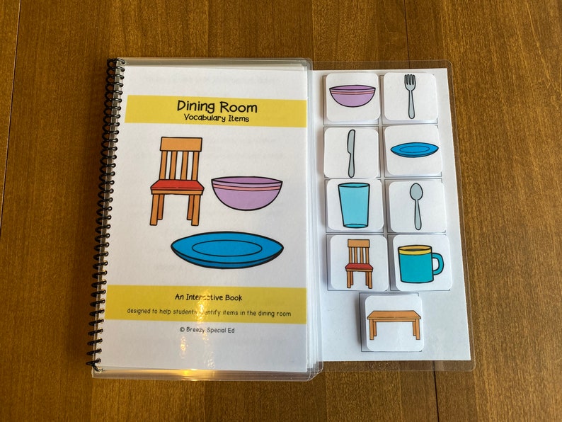 Dining Room Vocabulary Booklet and Task Cards special - Etsy