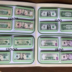 Money (bills) ID / Sorting File Folders for Special Education - Etsy
