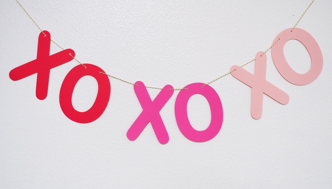 SVG • PDF/ Instant Download/ XOXO Banner/ Valentine Banner/ Party Decor ...