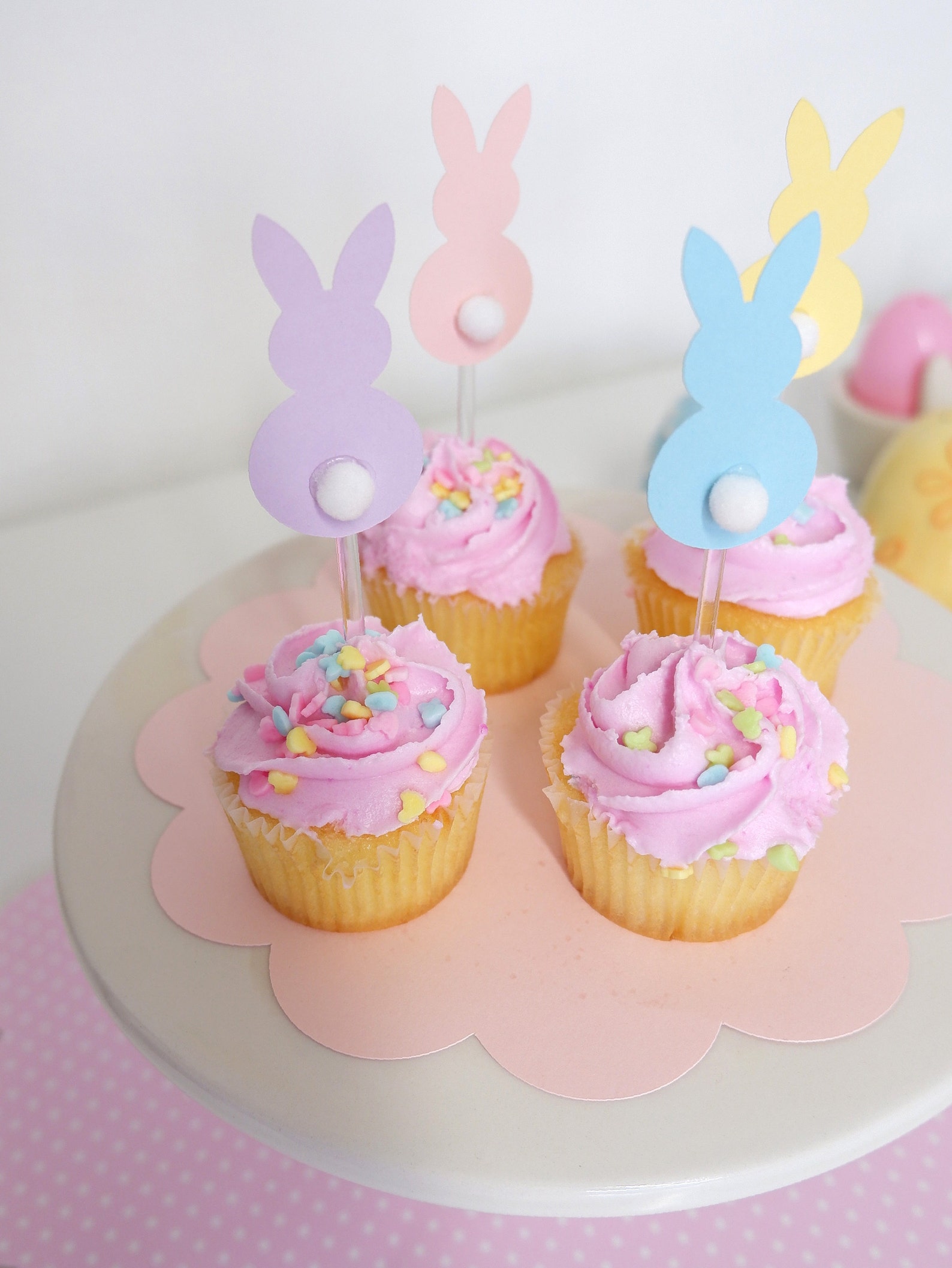 SVG • PDF/ Instant Download/ Easter Bunny Garland/ Easter Bunny Cupcake ...