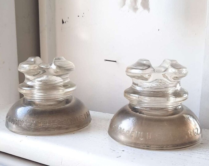 Antique Insulator 662 Corning Pyrex, Vintage Clear Glass, T.M Reg U.S ...