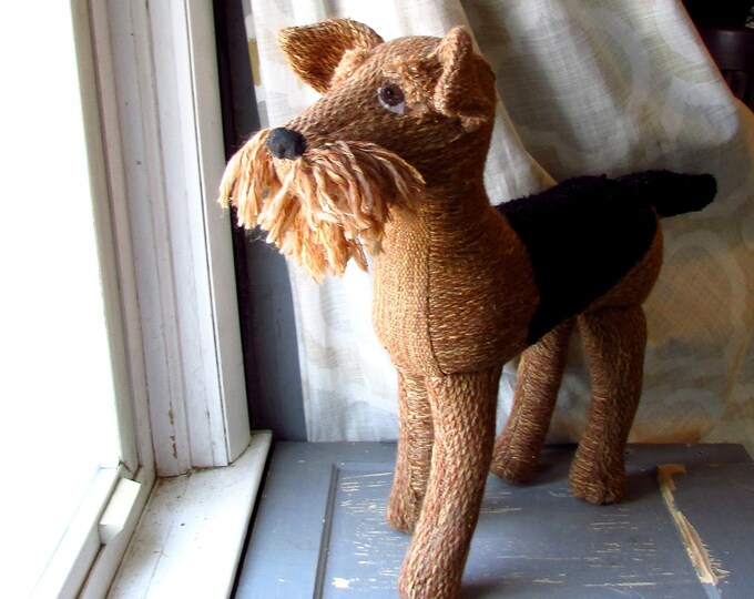 Vintage Airedale Posable Dog Terrier Schnauzer Stuffed Animal - Etsy