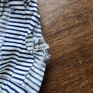 Antique Mattel Striped Barbie Dress, Vintage Strapless Summer Doll ...