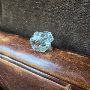Vintage Knob Clear Glass 1 Inch, Small Drawer Pull Handle, Faux Crystal Hardware, Hole Center - Etsy