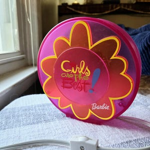 Vintage 90s Mattel Barbie Night Plug in Light, Hot Pink Desk Light ...